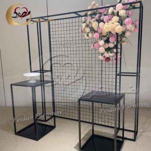 Wedding Stage Backdrop Black Metal Design - Selling